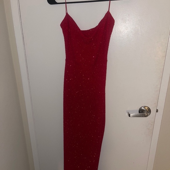 Windsor | Dresses | Floor Length Sparkling Red Dress | Poshmark